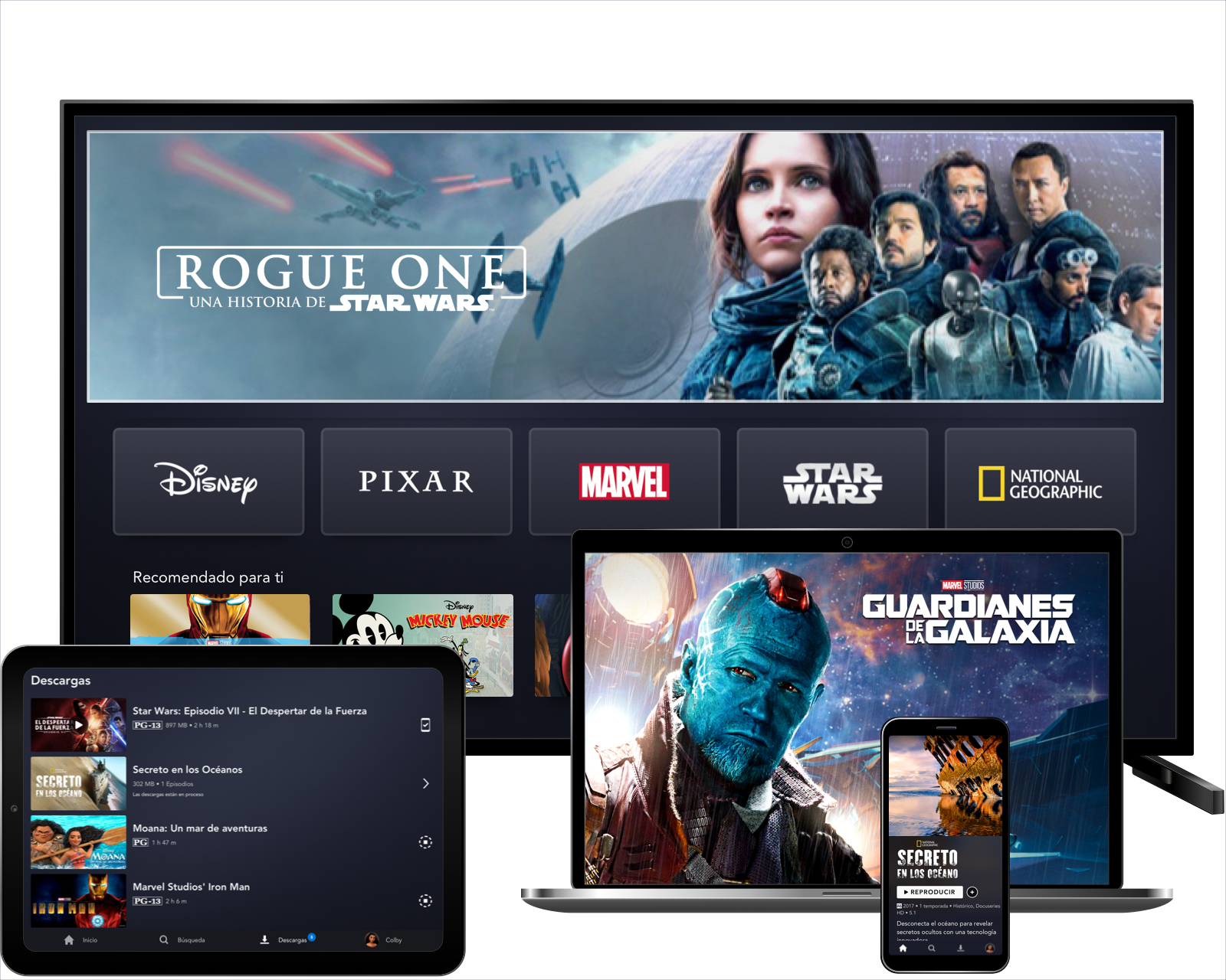 Disney+ | Transmite todo Disney, Marvel, Pixar, Star Wars, National Geographic y más...