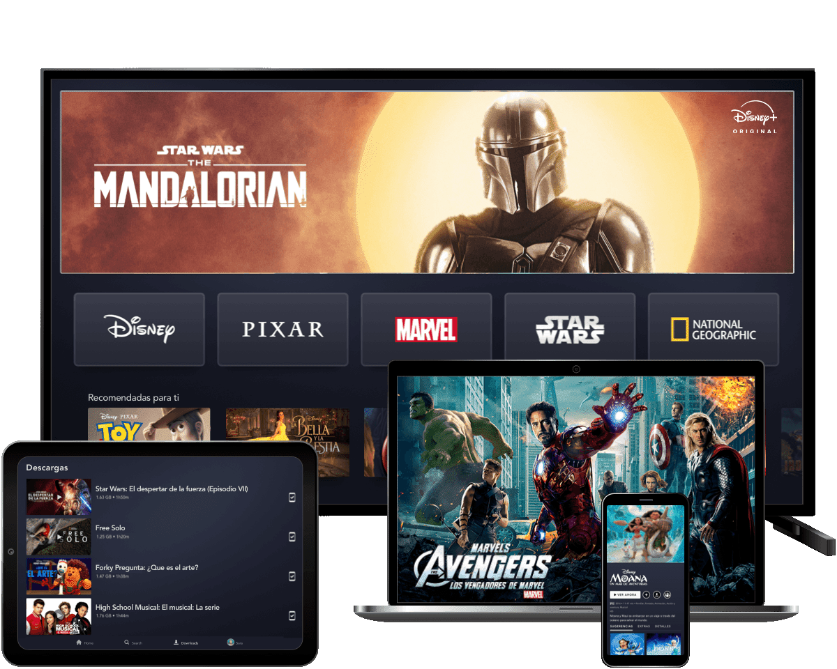 Disney+ | Disney, Pixar, Marvel y National Geographic