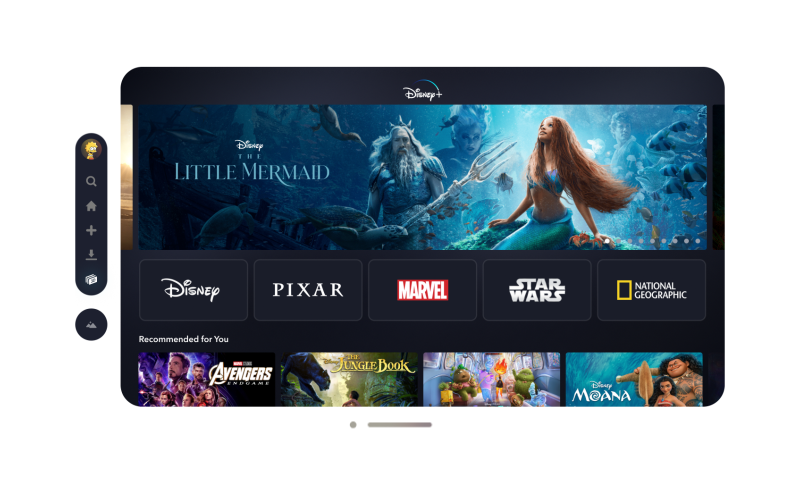 Disney+ on Apple Vision Pro